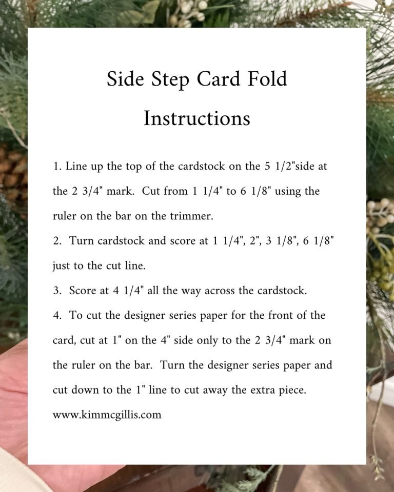 Side Step Fun Fold Card instructions - Kim McGillis